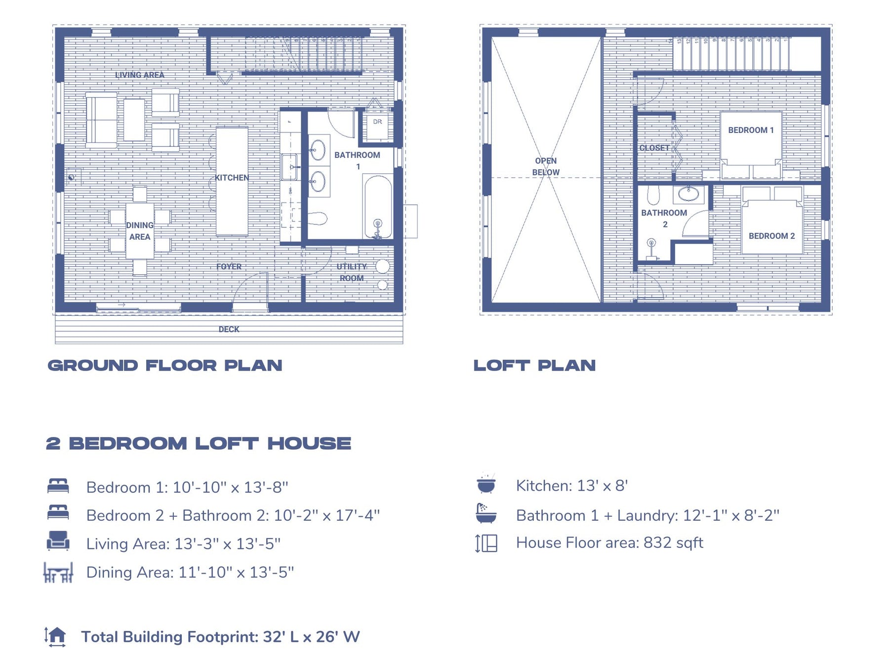 2 Bedroom Loft House