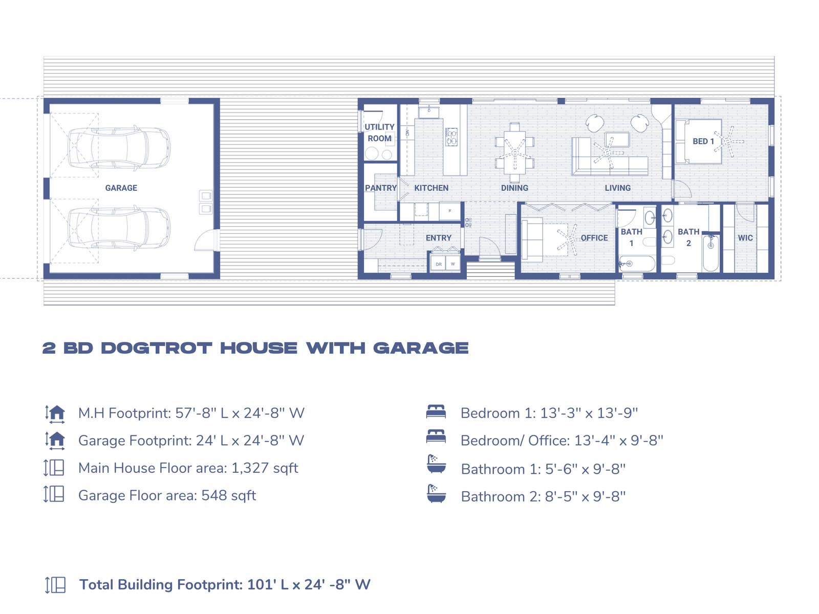 2 Bedroom Dogtrot House